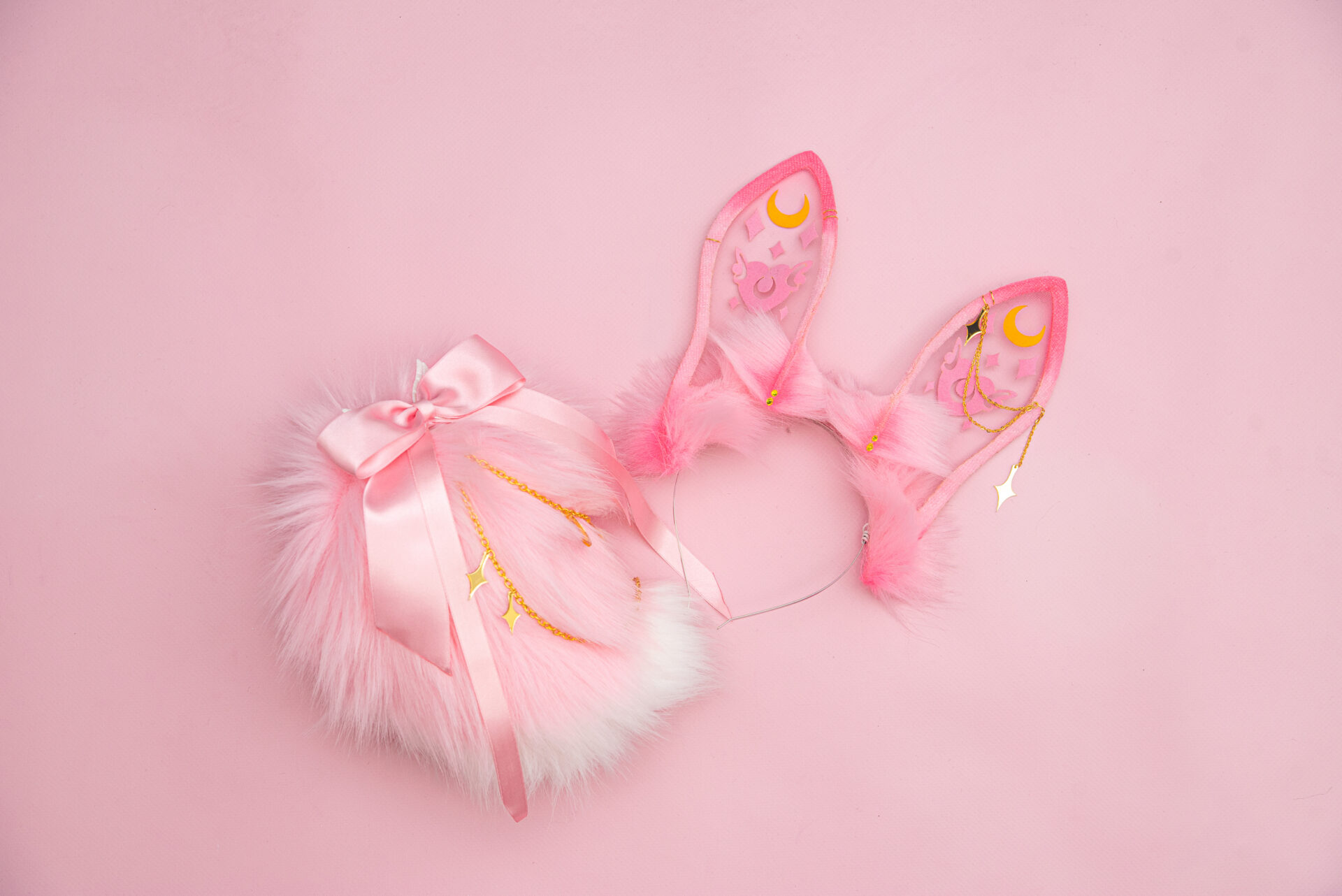 Pink Bunny (Ears+tail) - Moruhiko